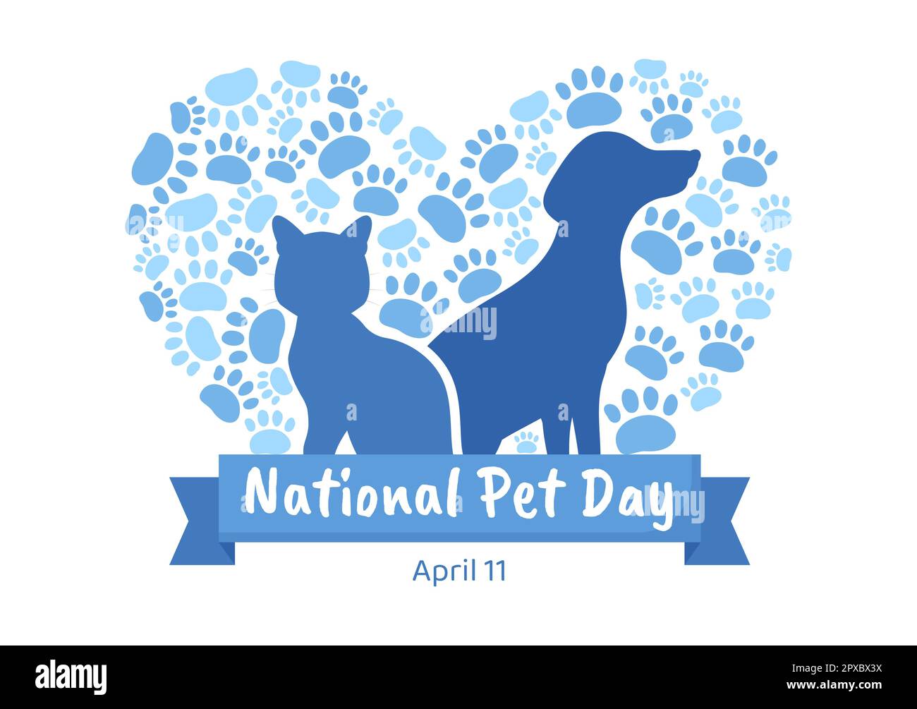National Pet Day on April 11 Illustration with Cute Pets of Cats and ...