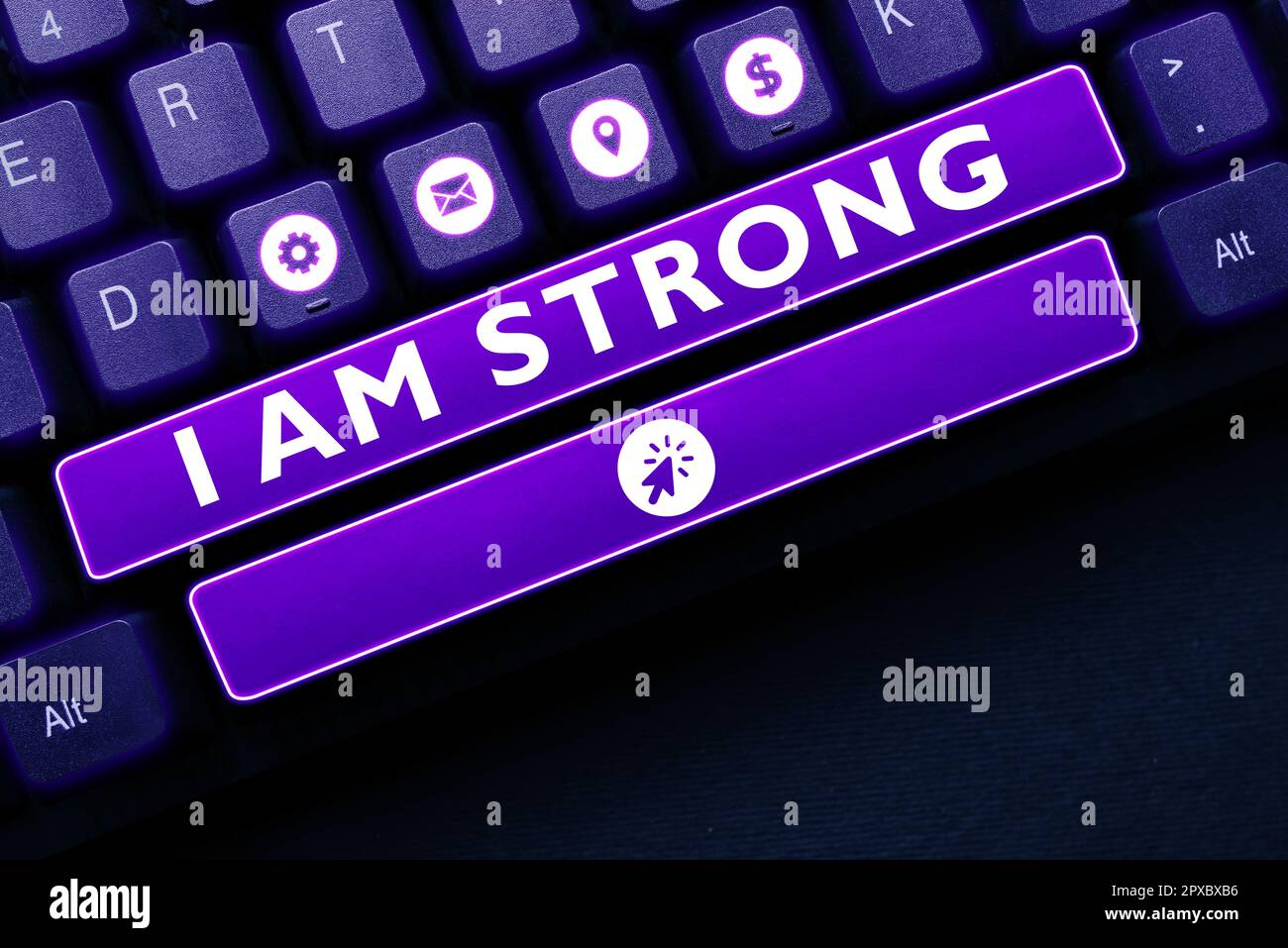 Text sign showing I Am Strong, Internet Concept Have great strength ...