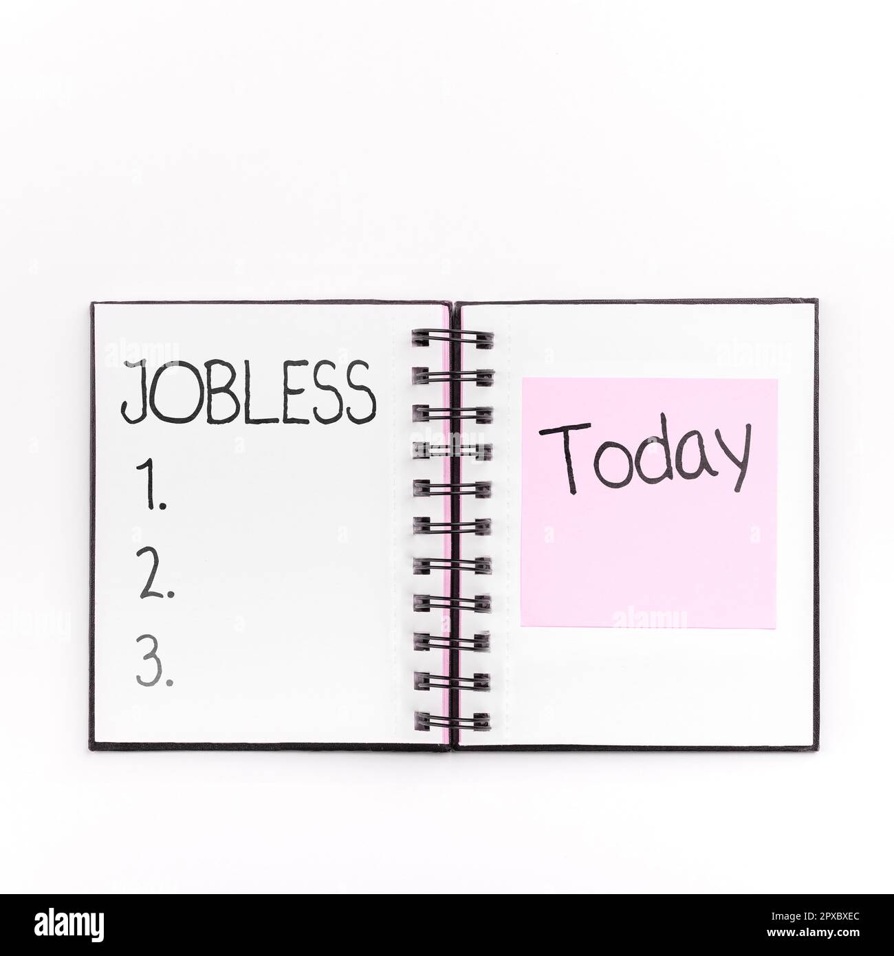 Sign displaying Jobless, Concept meaning unemployed person looking for ...