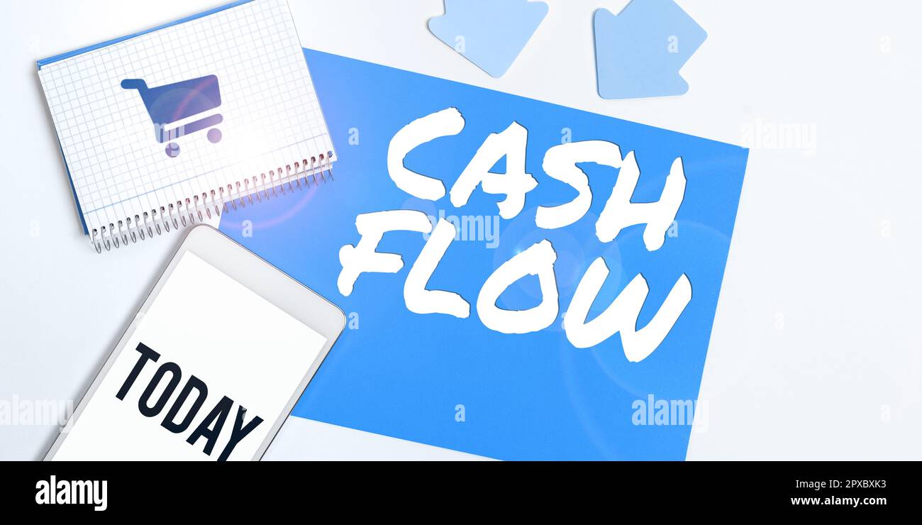 Inspiration showing sign Cash Flow, Internet Concept Movement of the ...