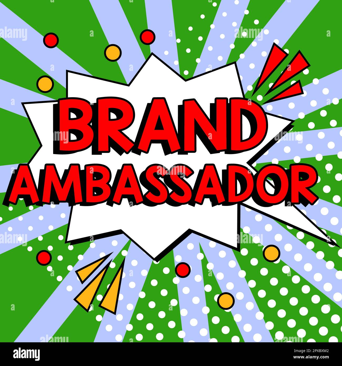 Hand writing sign Brand Ambassador, Business showcase agent accredited ...