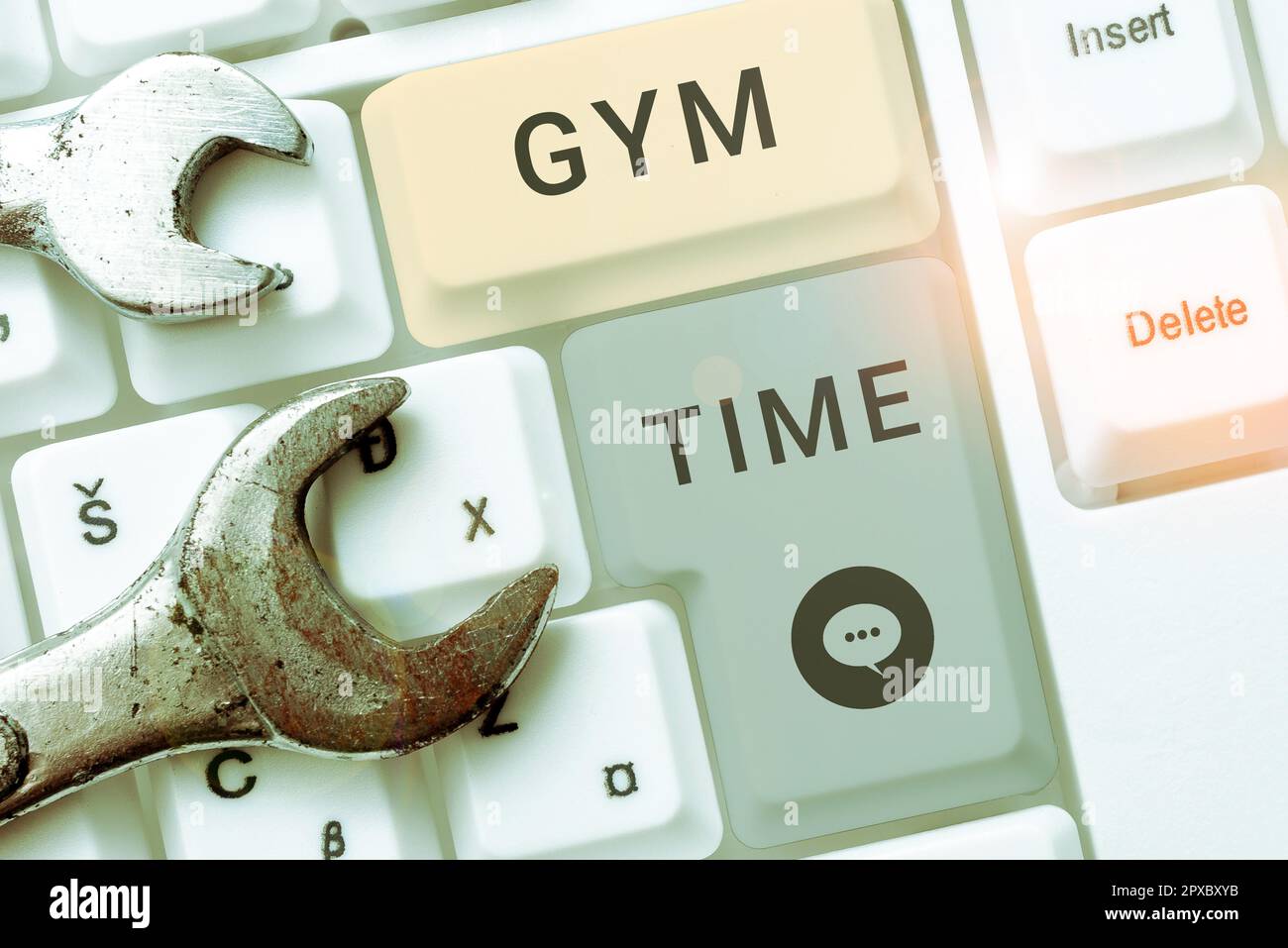 Conceptual display Gym Time, Business approach a motivation to start ...