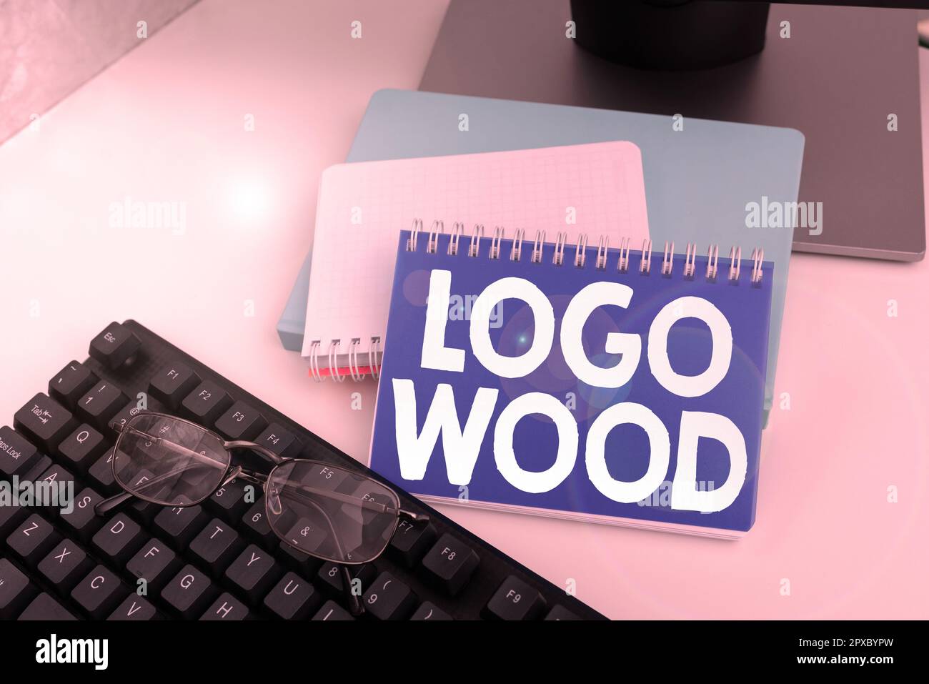 Conceptual caption Logo Wood, Business concept Recognizable design or ...