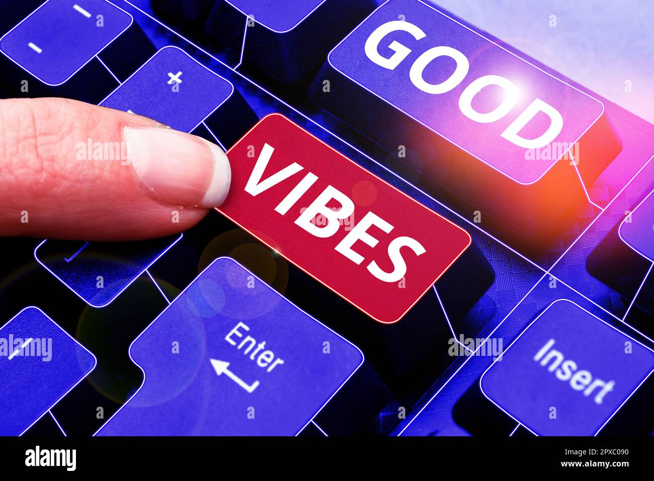 Writing displaying text Good Vibes, Internet Concept slang phrase for ...