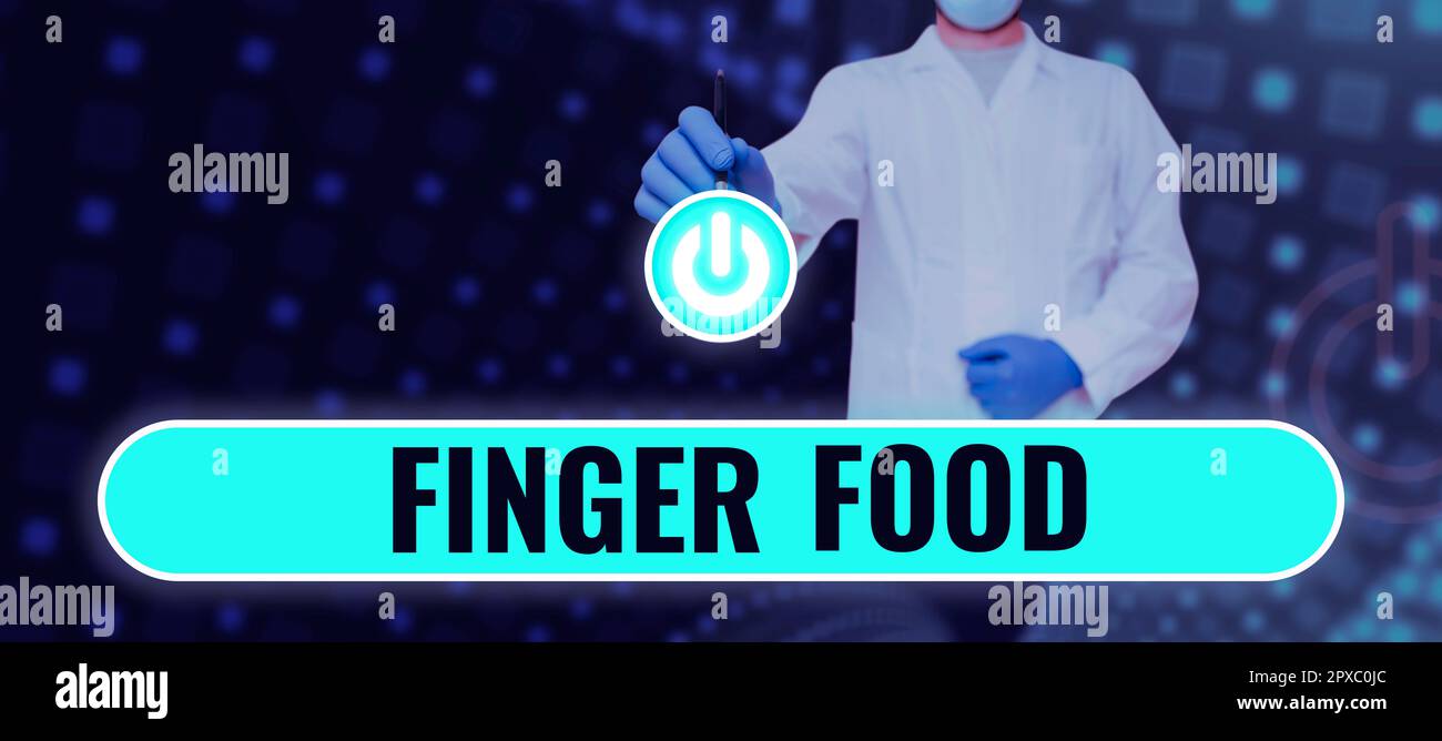 Handwriting text Finger Food, Word Written on products and digestives ...