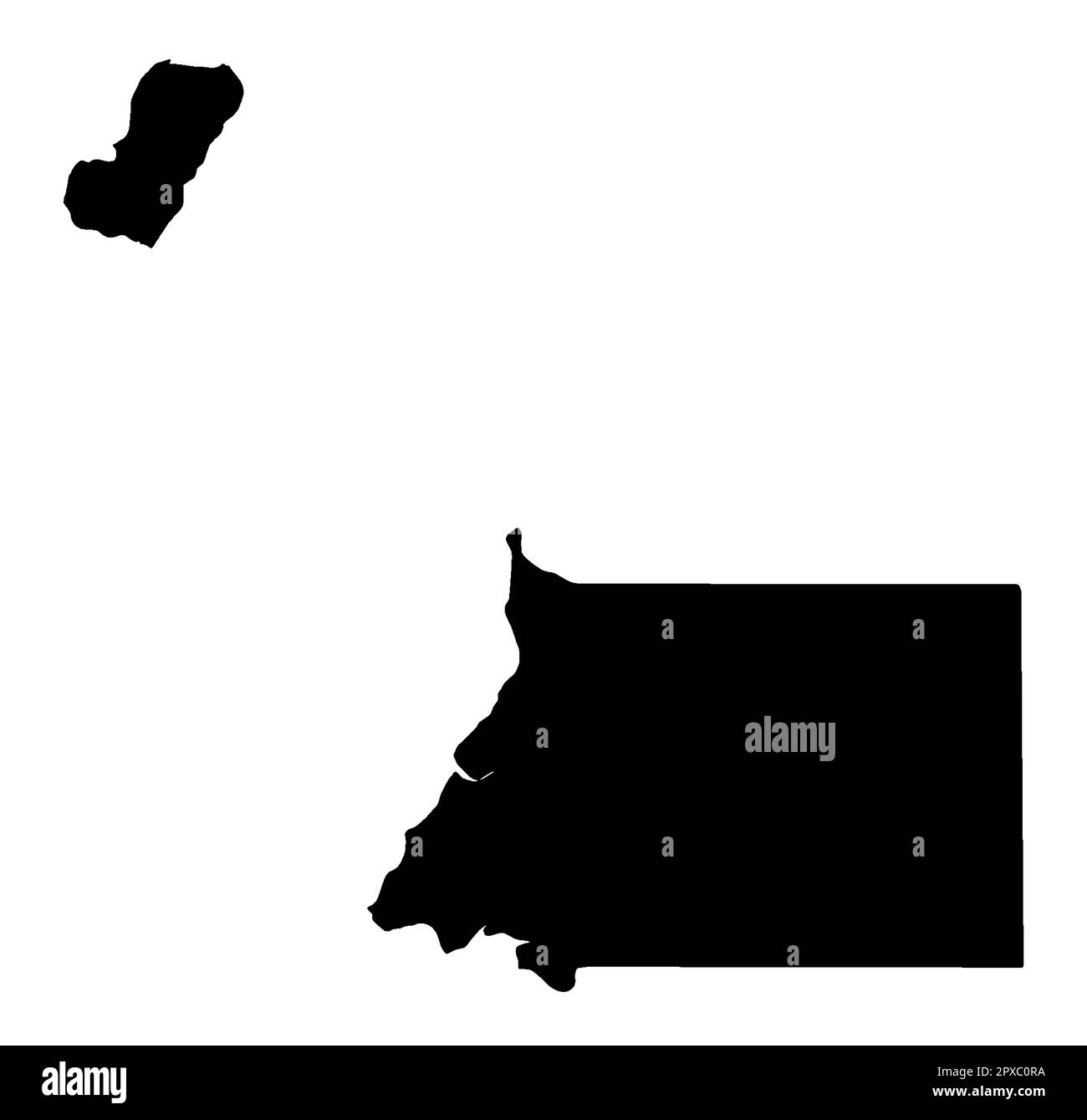 Equatorial Guinea outline silhouette map Stock Photo - Alamy
