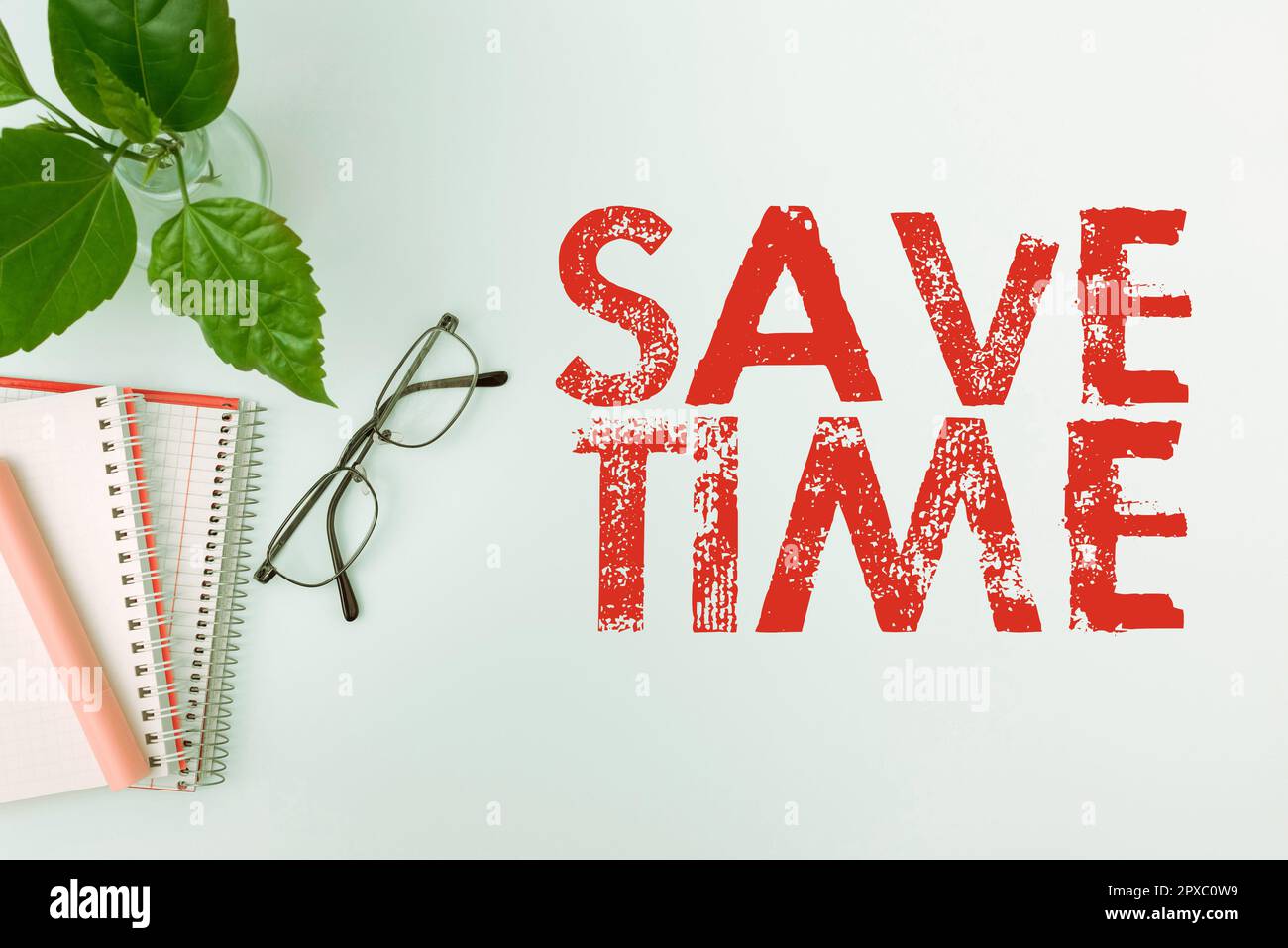 Text caption presenting Save Time, Concept meaning to do something more efficiently such that ...