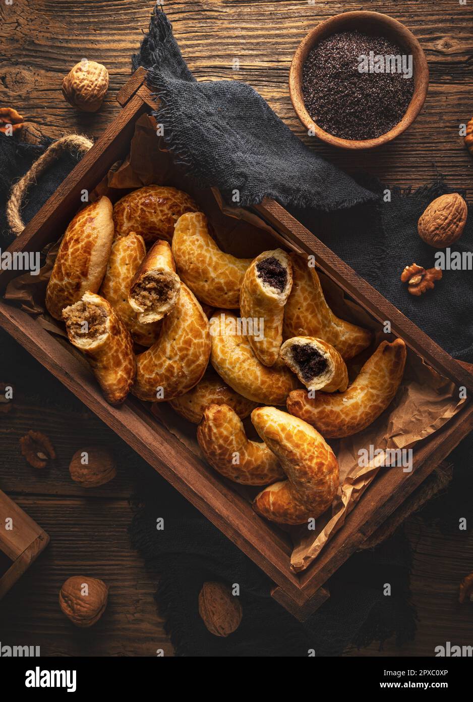 Bratislava rolls with ground poppy seed and walnut fillings ...