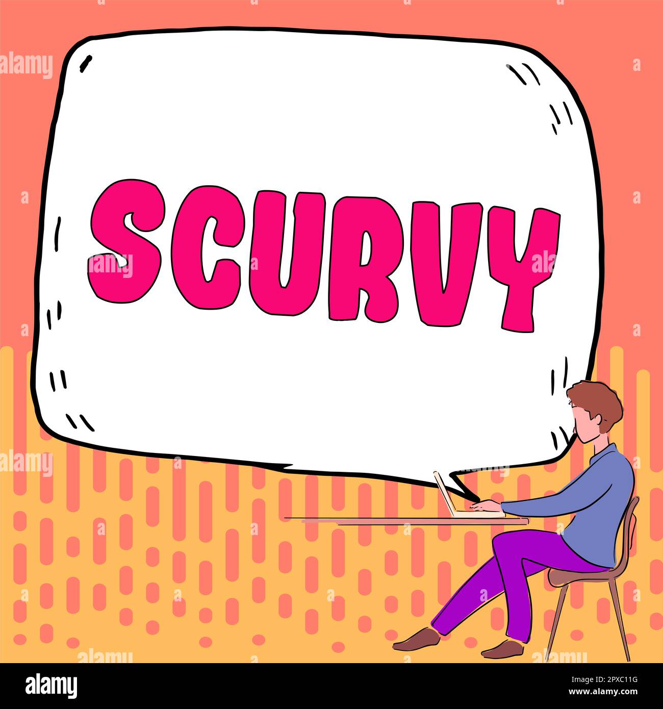 Sign displaying Scurvy, Internet Concept disease caused by a lack of ...