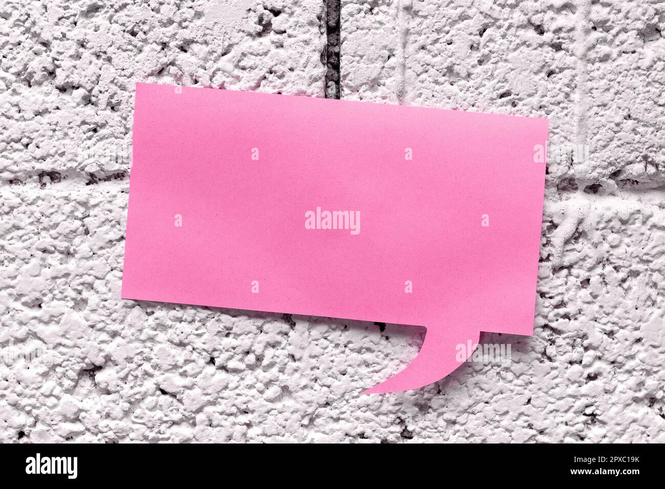 Color paper with important message. Infromation written on sticker ...