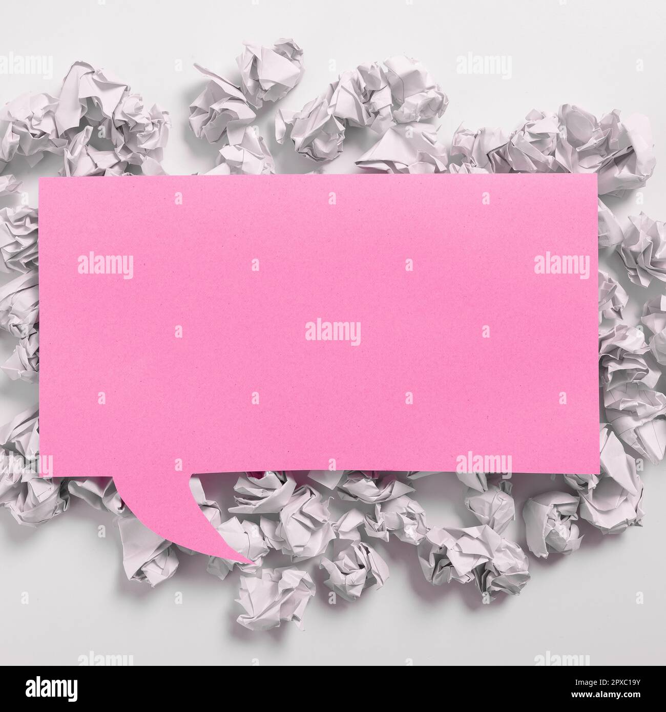 Important Messages On One Sticky Pink Note On Desk With Paper Wraps ...