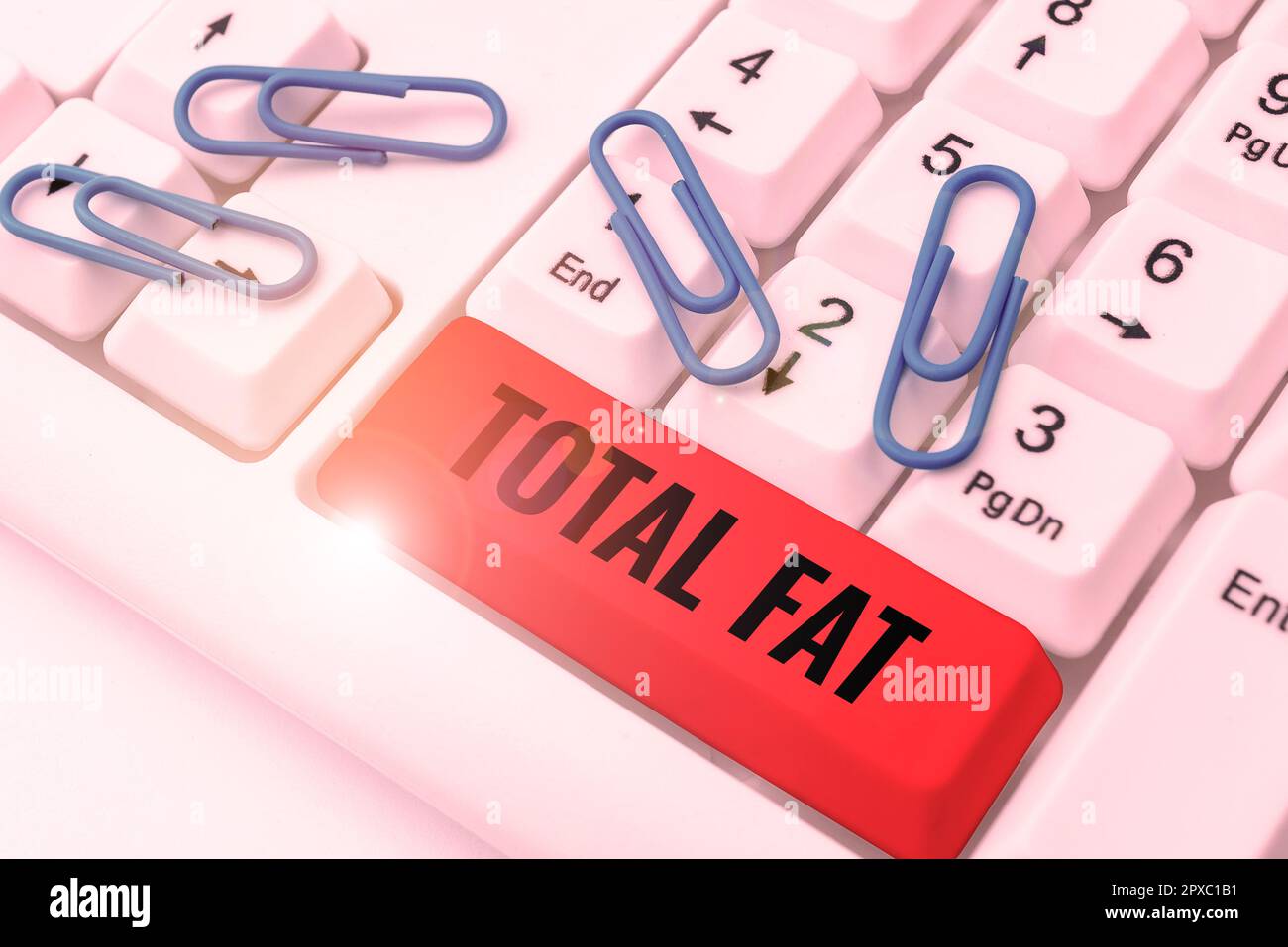 Text showing inspiration Total Fat, Internet Concept combined value of ...