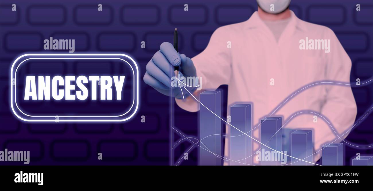 Conceptual display Ancestry, Business idea the history or developmental ...