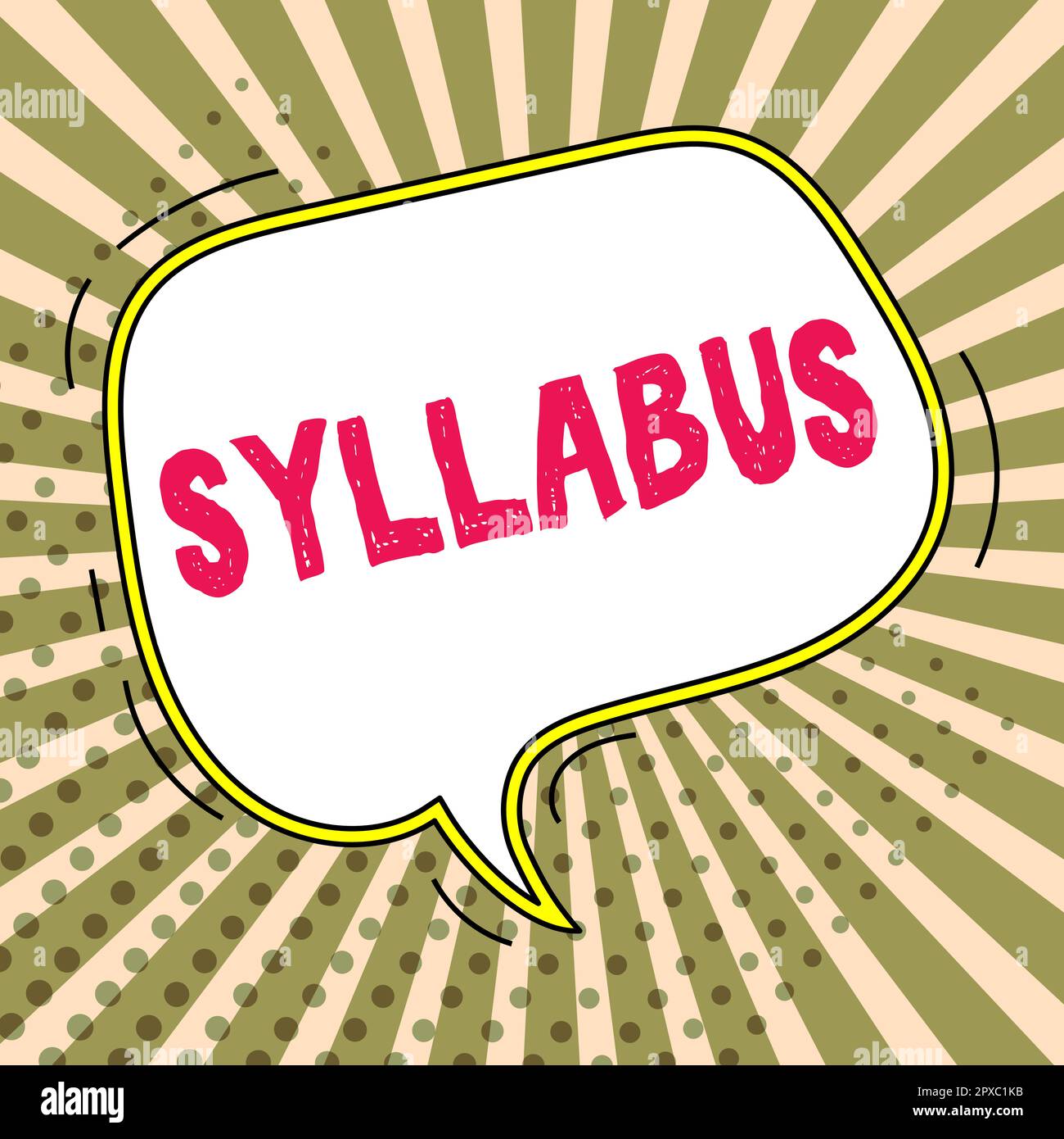 Text sign showing Syllabus, Conceptual photo a summary outline of a ...