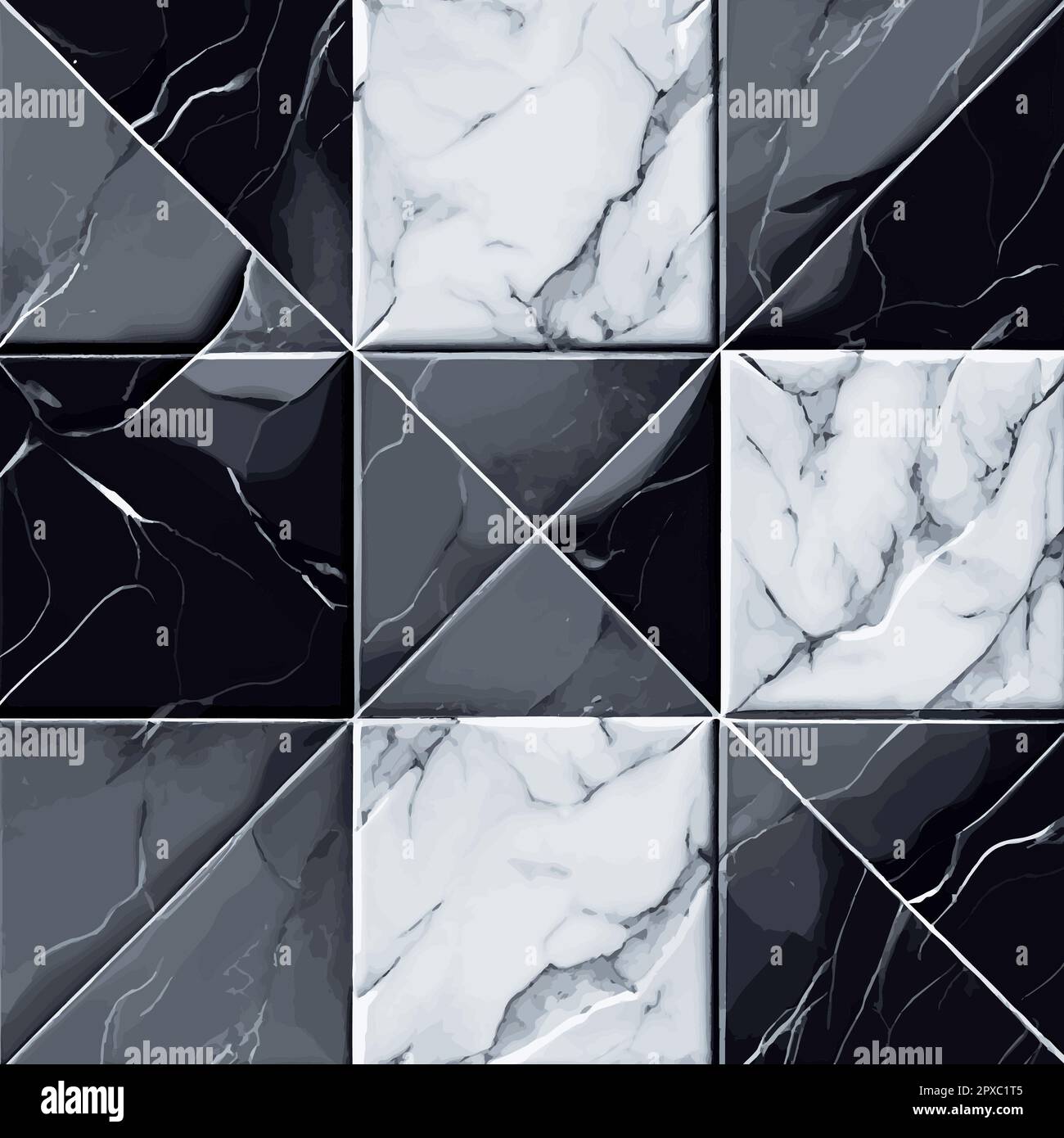 Light and dark marble tile texture, background template - Vector ...