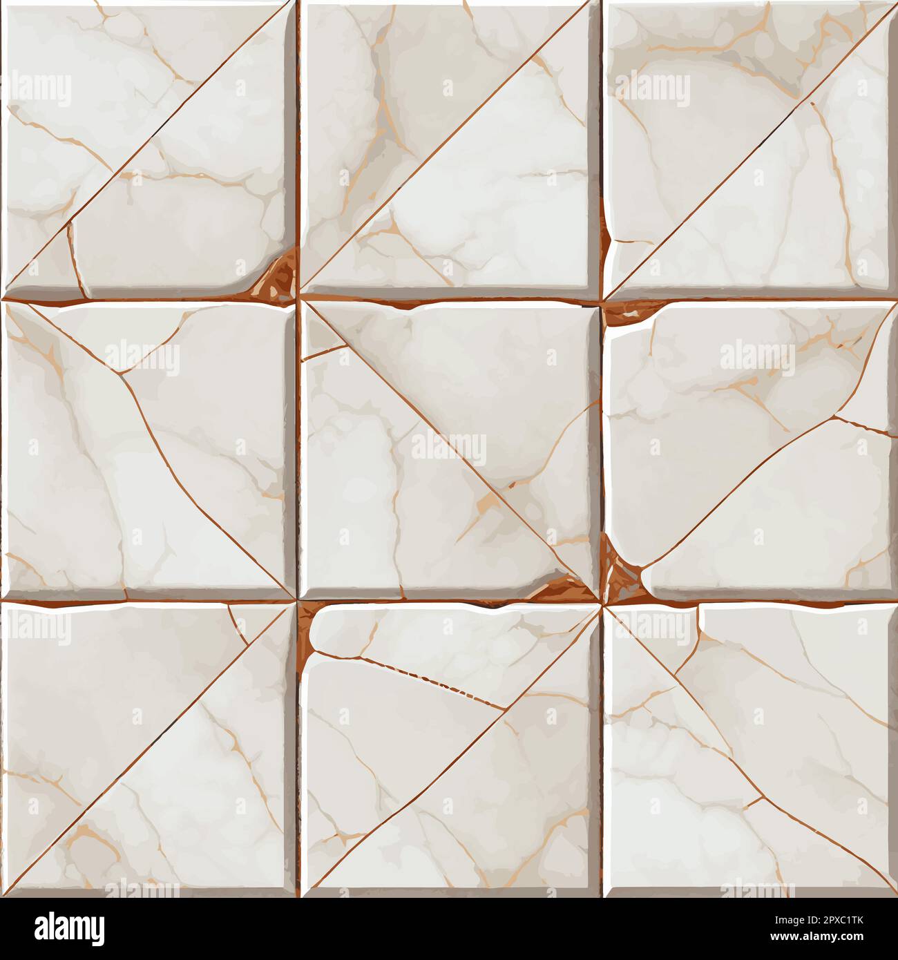 Light marble tile texture, pattern background - Vector illustration ...