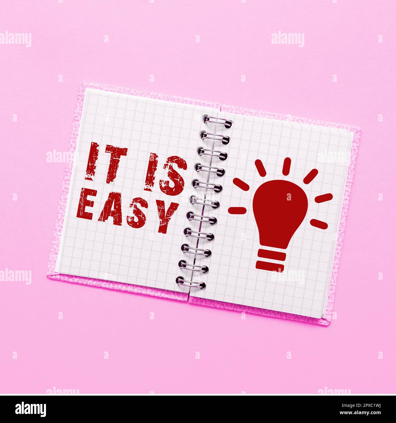 Hand writing sign It Is Easy, Internet Concept clear simple not ...