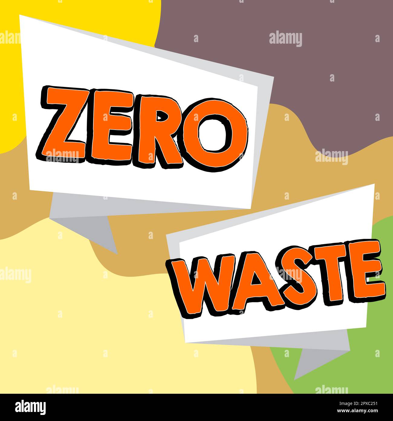 Hand writing sign Zero Waste, Business concept industrial responsibility includes composting ...
