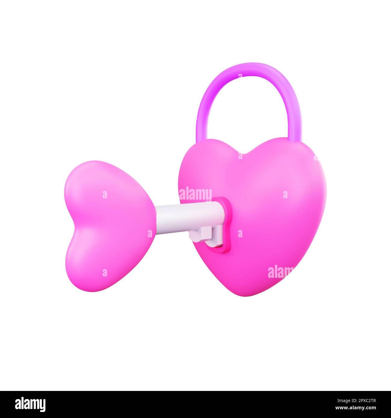 3d rendering of valentine's day lock heart icon Stock Photo - Alamy