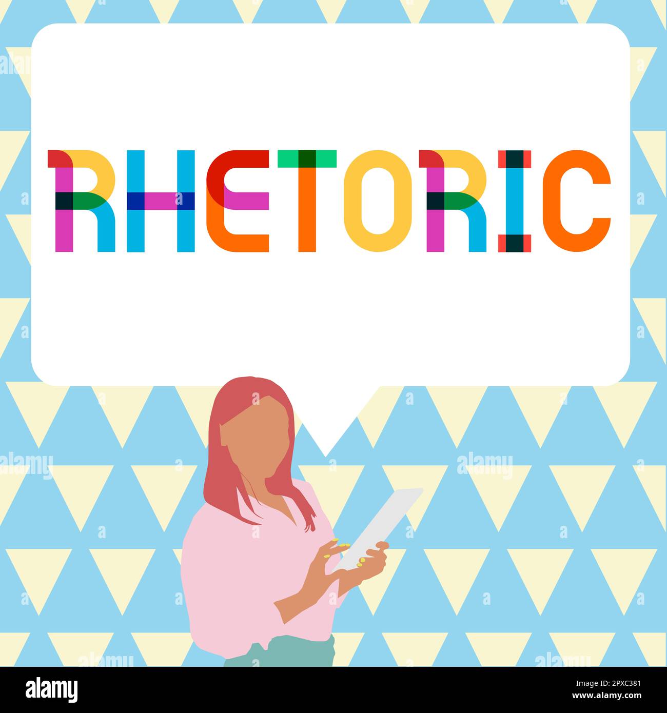 Text showing inspiration Rhetoric, Concept meaning study of writing or ...