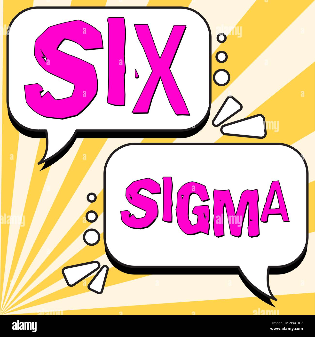 Text sign showing Six Sigma, Concept meaning management techniques to ...