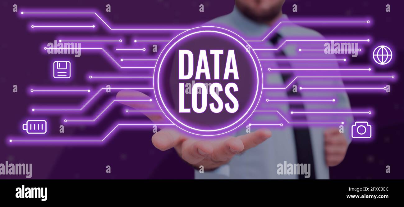 Inspiration showing sign Data Loss, Conceptual photo process or event ...