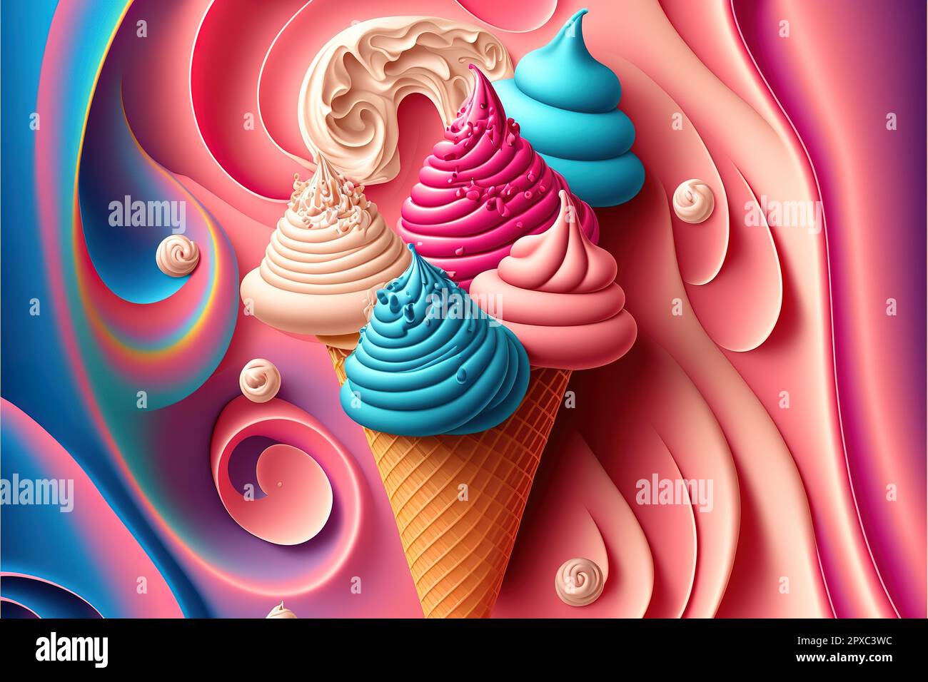 Colorful ice cream background Stock Photo - Alamy