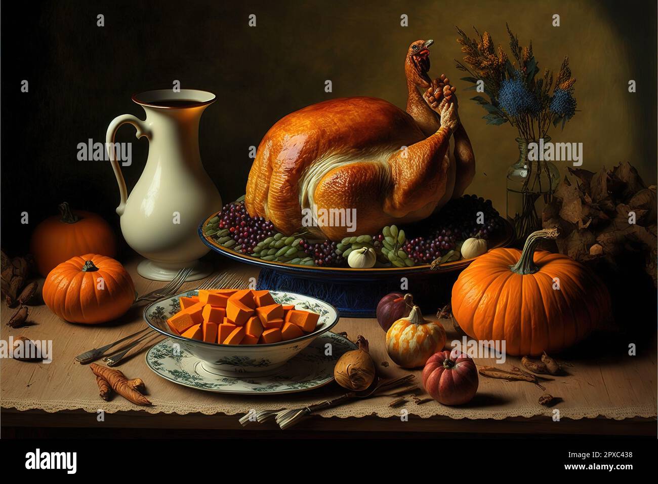 thanksgiving country dinner, Thanksgiving, Turkey Stock Photo - Alamy