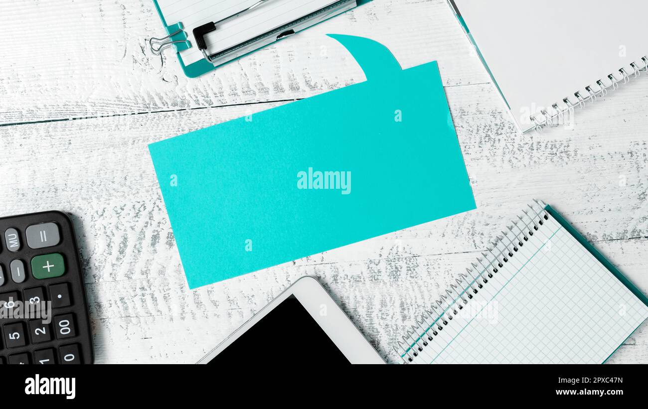 Color paper with important message. Infromation written on sticker ...