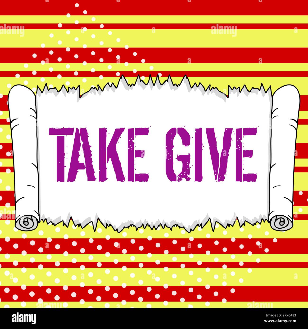Sign displaying Take Give, Business showcase The exchange of mutual ...