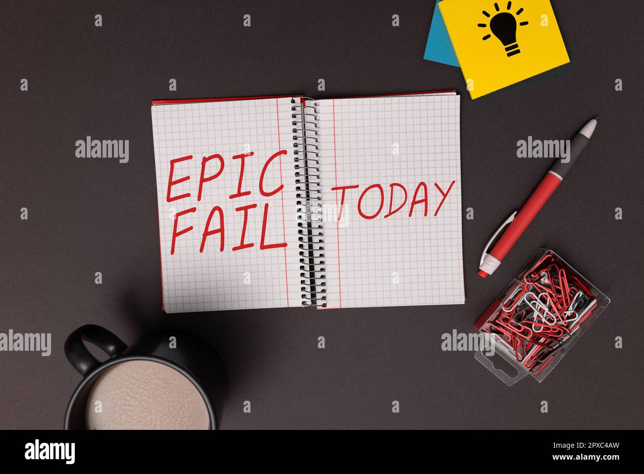 Text caption presenting Epic Fail, Business showcase a spectacularly ...