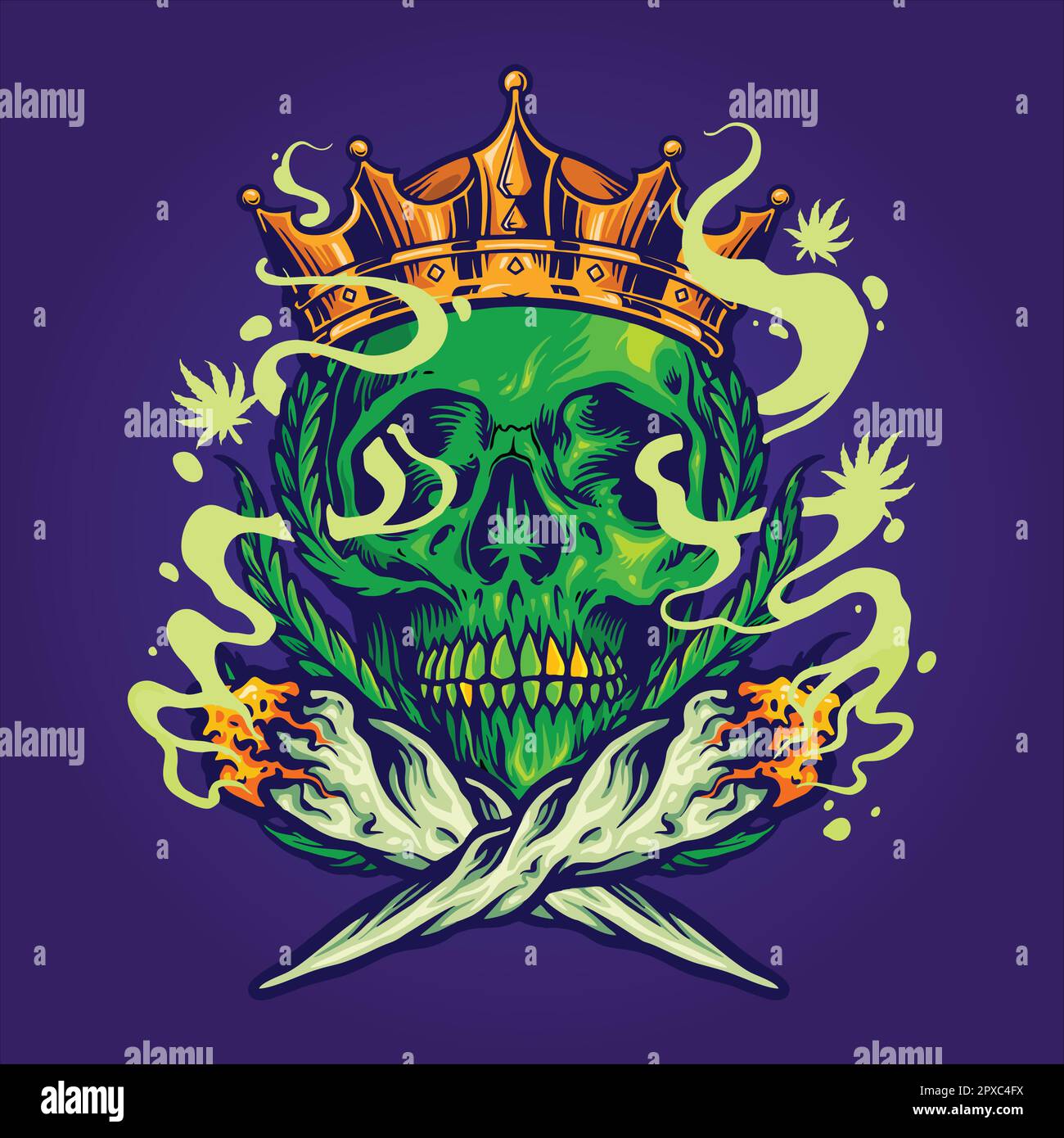 Crown weed vector vectors Cut Out Stock Images & Pictures - Alamy
