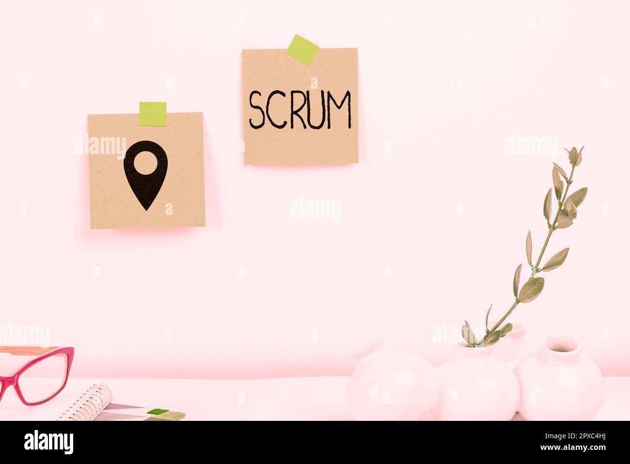 Conceptual display Scrum, Word Written on handwriting as distinct from ...