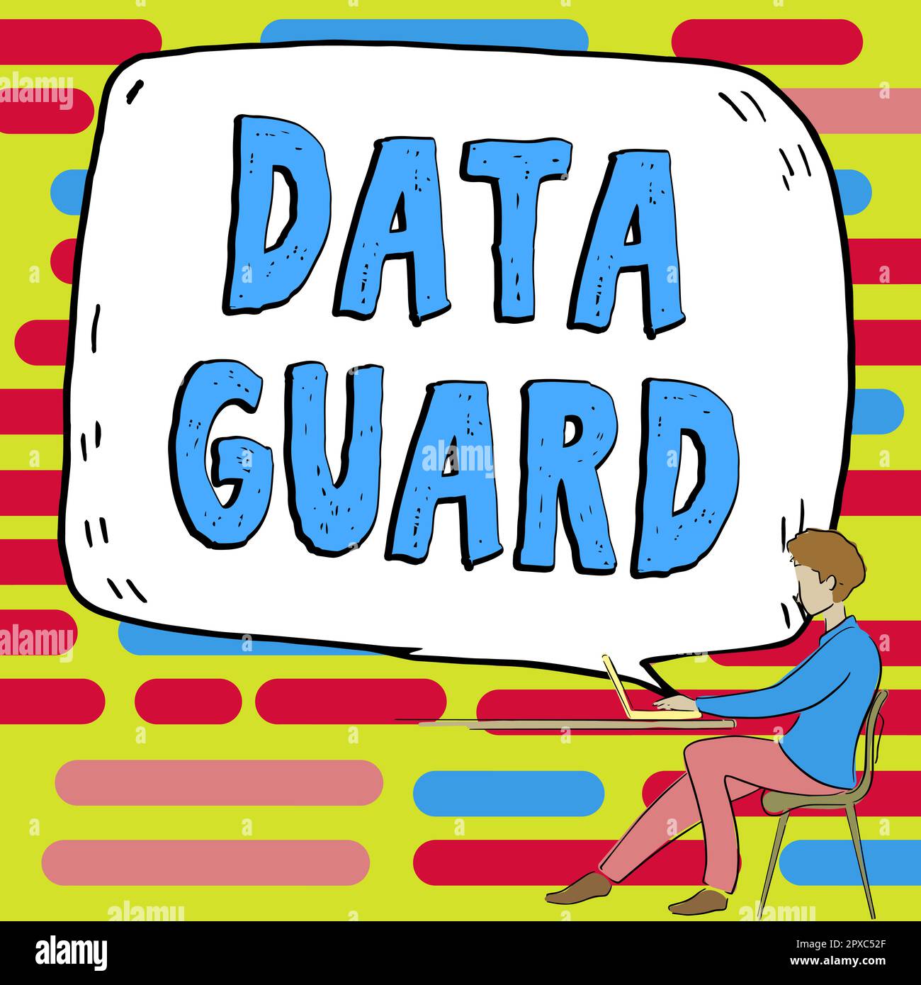 Conceptual caption Data Guard, Word Written on manage databases to survive disasters and data ...