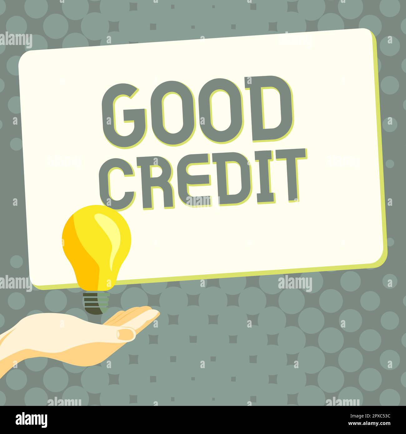 Hand writing sign Good Credit, Business overview borrower has a ...