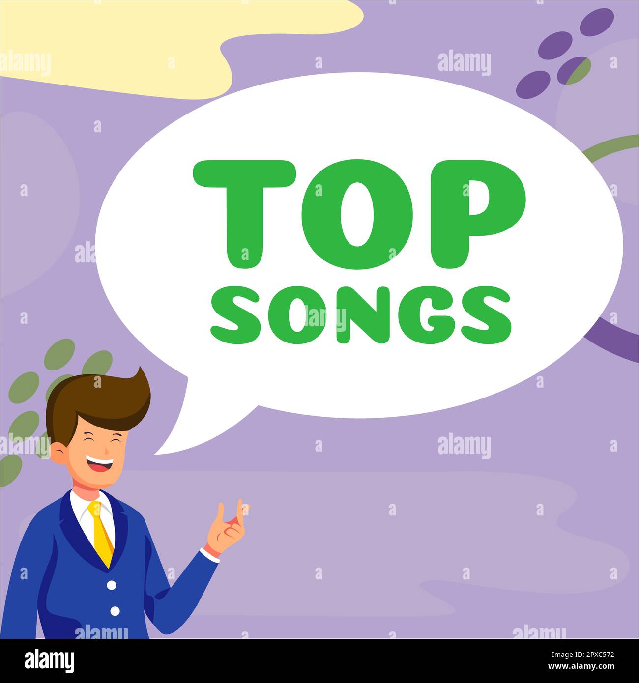 Text caption presenting Top Songs, Conceptual photo recorded song that ...