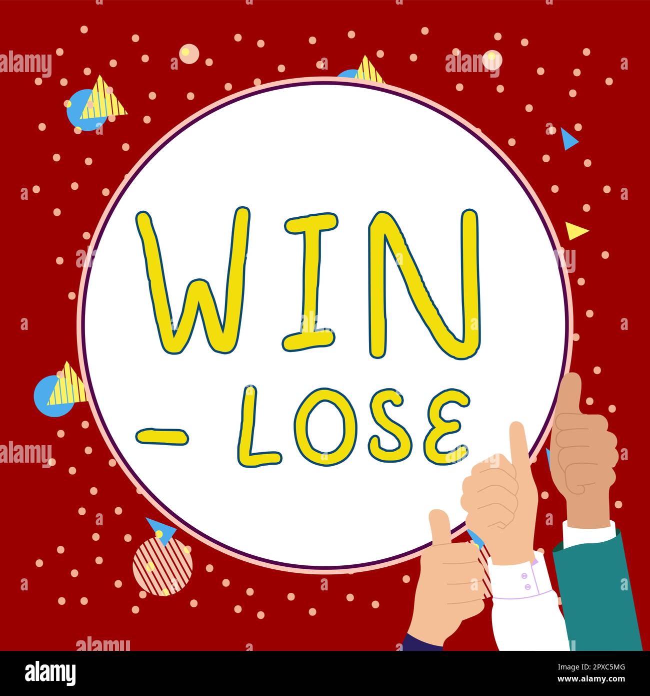 Conceptual display Win Lose, Internet Concept the conflict-promoting ...