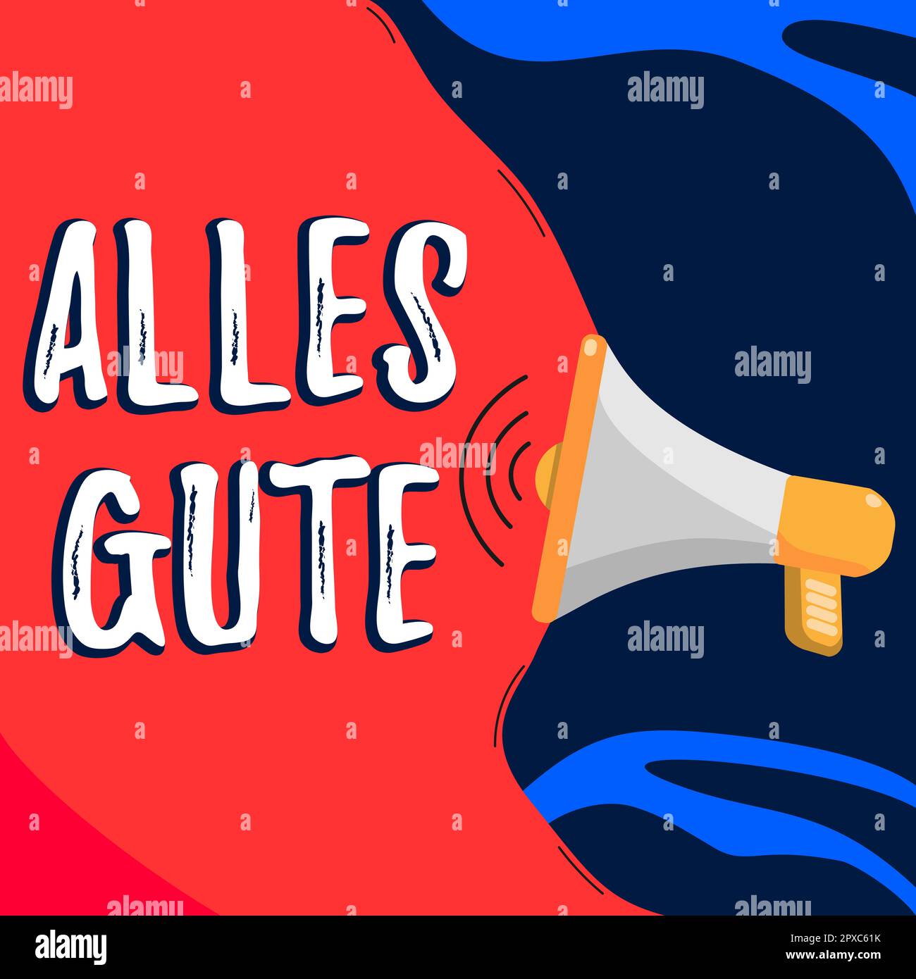 Hand writing sign Alles Gute, Business approach german translation all ...