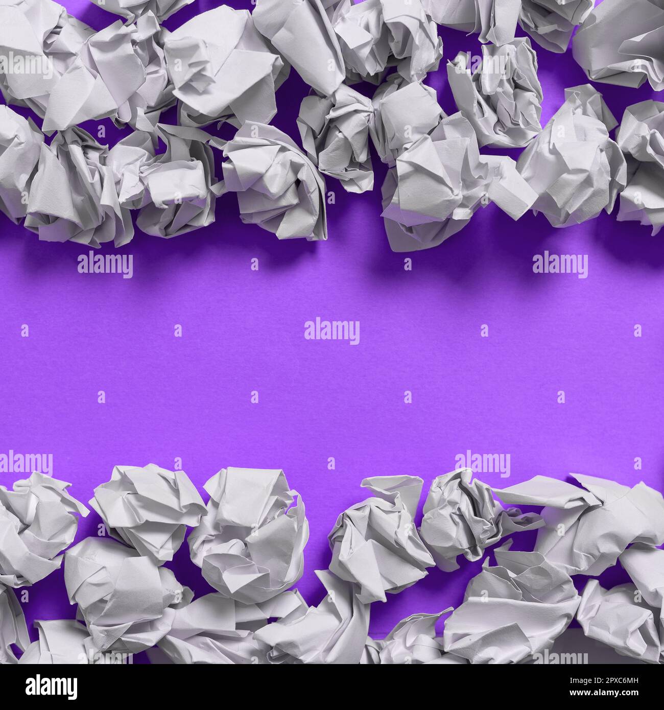 Paper Wraps Placed Around Important Information. Crumpled Memos With ...