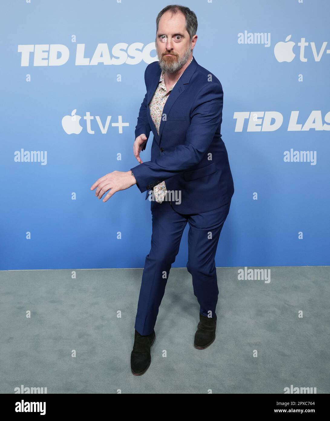 Los Angeles, USA. 01st May, 2023. Brendan Hunt arrives at the TED LASSO ...