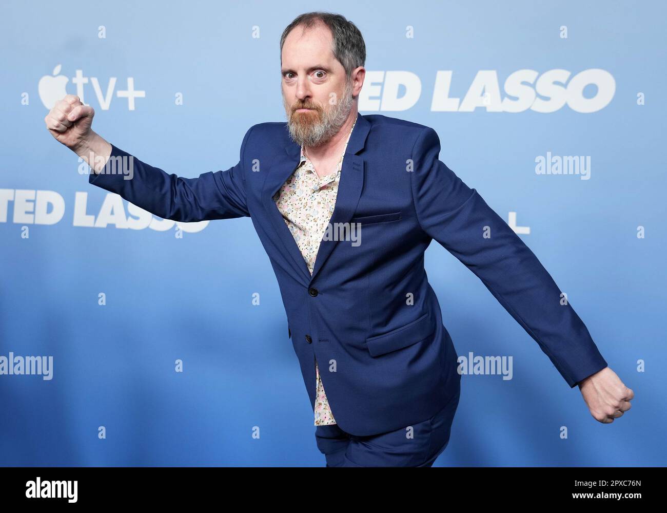 Los Angeles, USA. 01st May, 2023. Brendan Hunt arrives at the TED LASSO ...