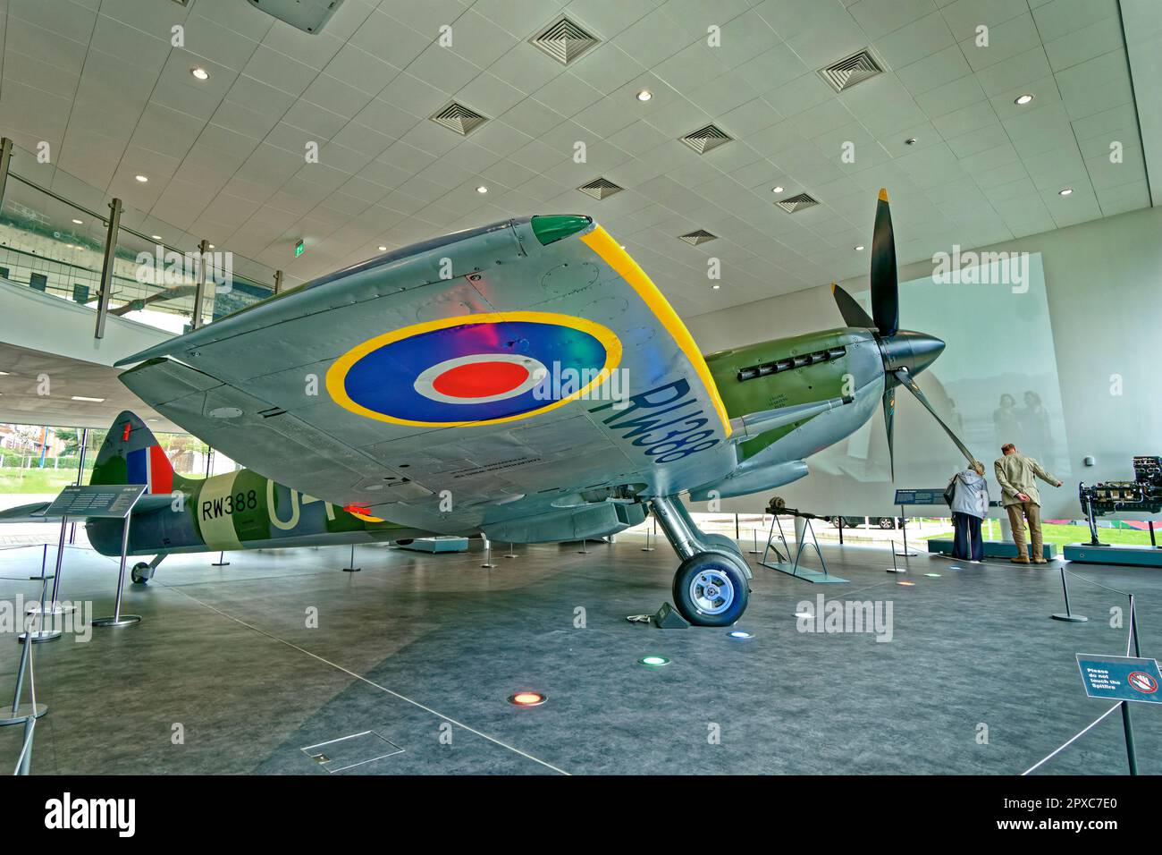 The Potteries Museum Spitfire Hall. RW388 was given to Stoke-on-Trent ...