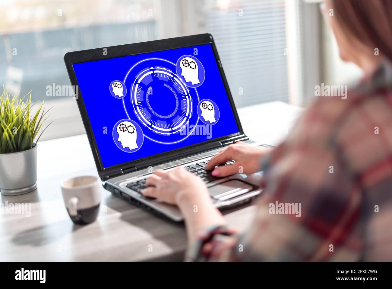 Laptop screen displaying an artificial intelligence concept Stock Photo - Alamy
