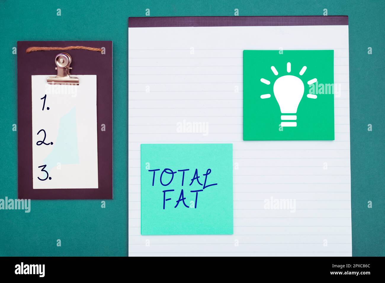 Conceptual caption Total Fat, Business showcase combined value of the ...