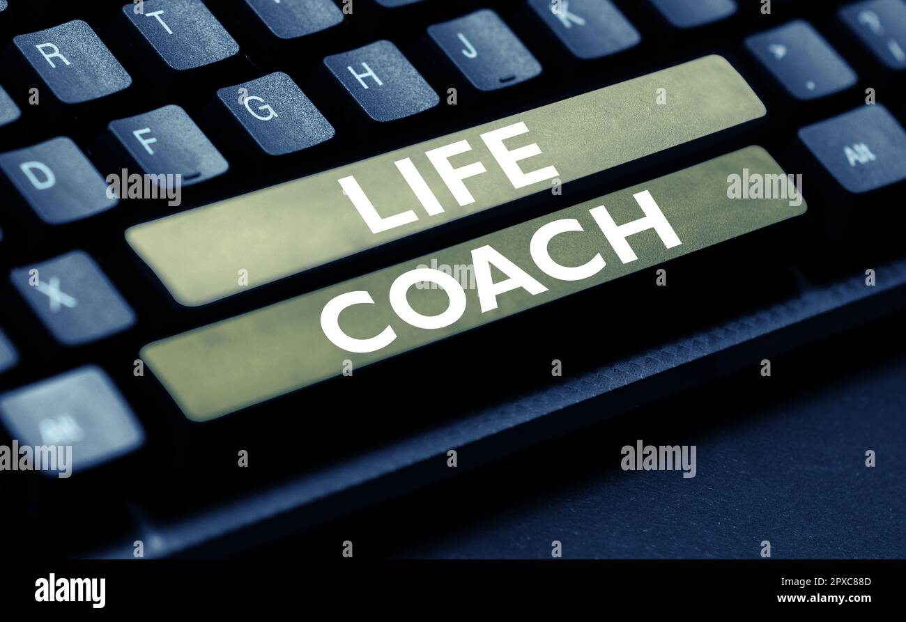 Conceptual caption Life Coach, Concept meaning A person who advices ...