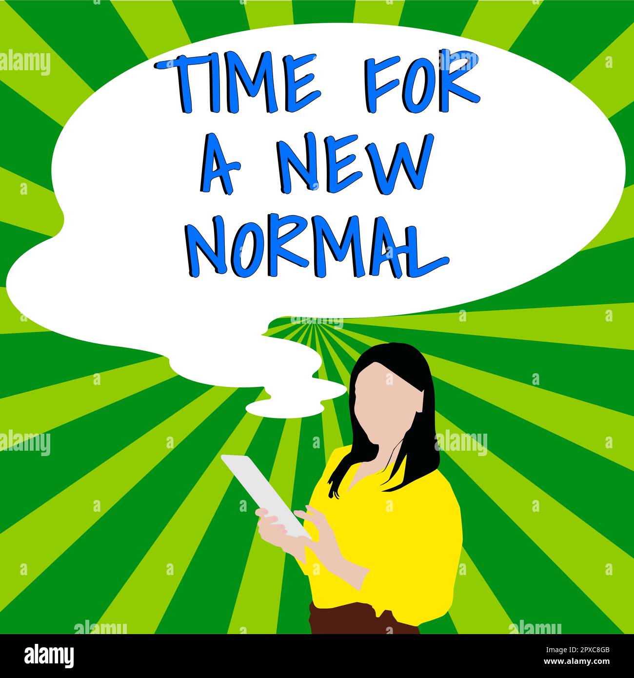 Hand writing sign Time For A New Normal, Business showcase Make a big ...
