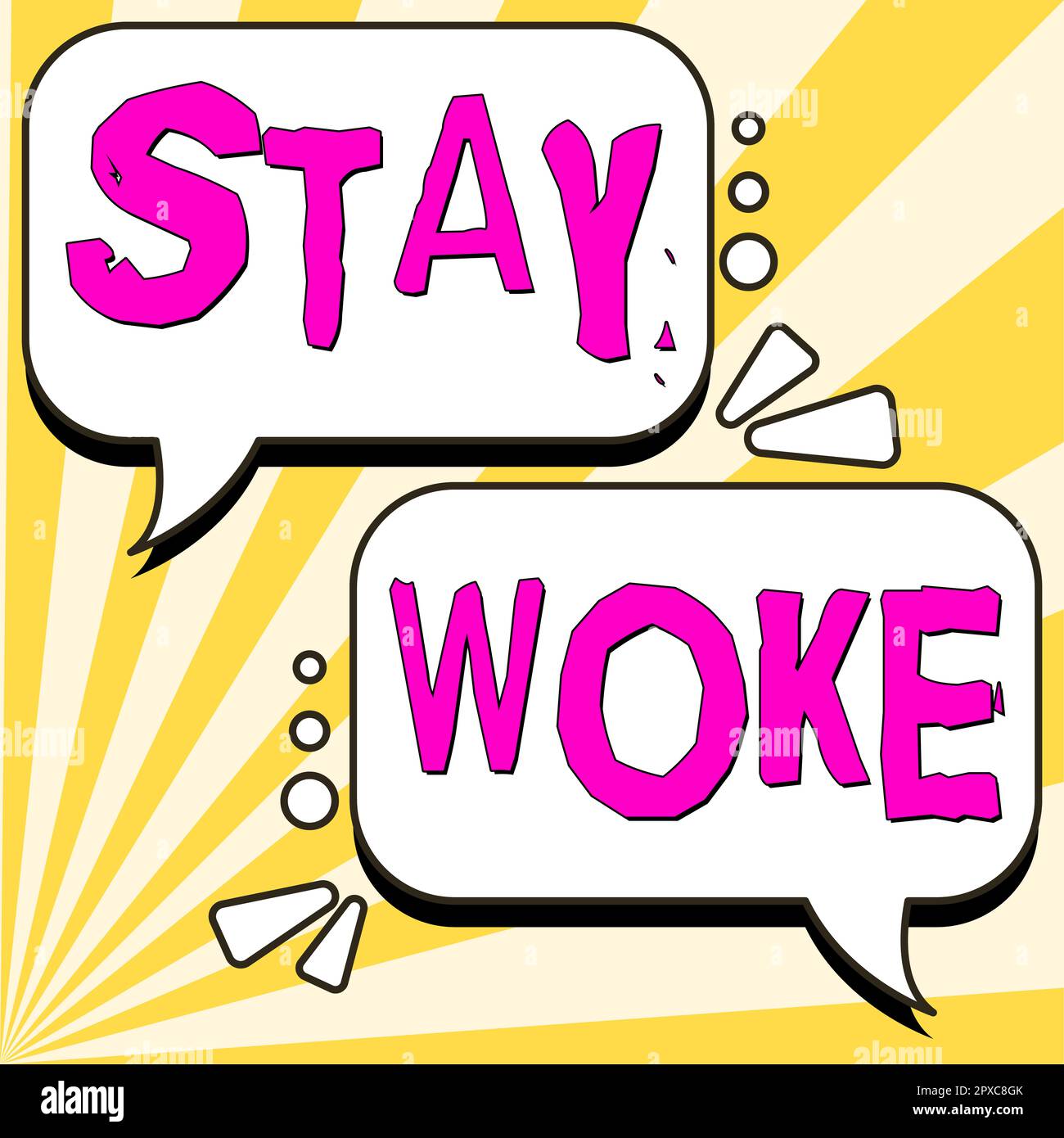 Conceptual caption Stay Woke, Conceptual photo being aware of your ...