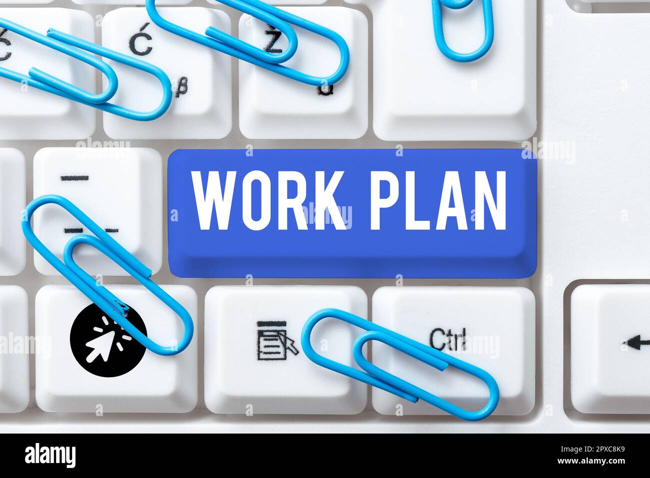 Hand writing sign Work Plan, Business concept project to be ...