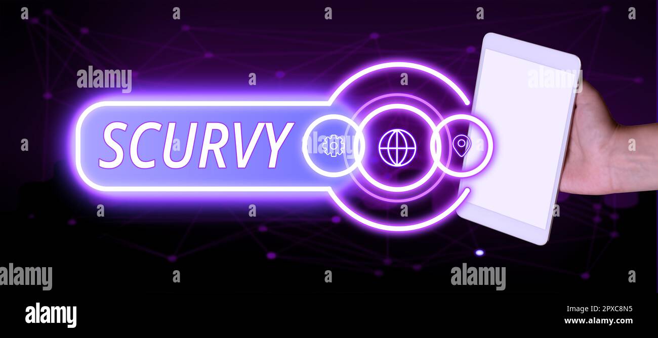 Conceptual display Scurvy, Business approach disease caused by a lack ...
