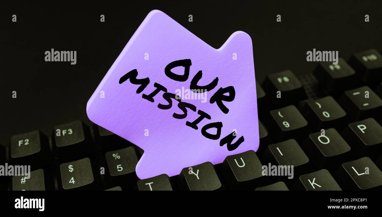 Conceptual display Our Mission, Internet Concept tasks or schedule we ...